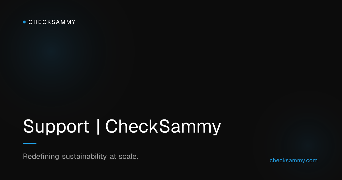 Support | CheckSammy
